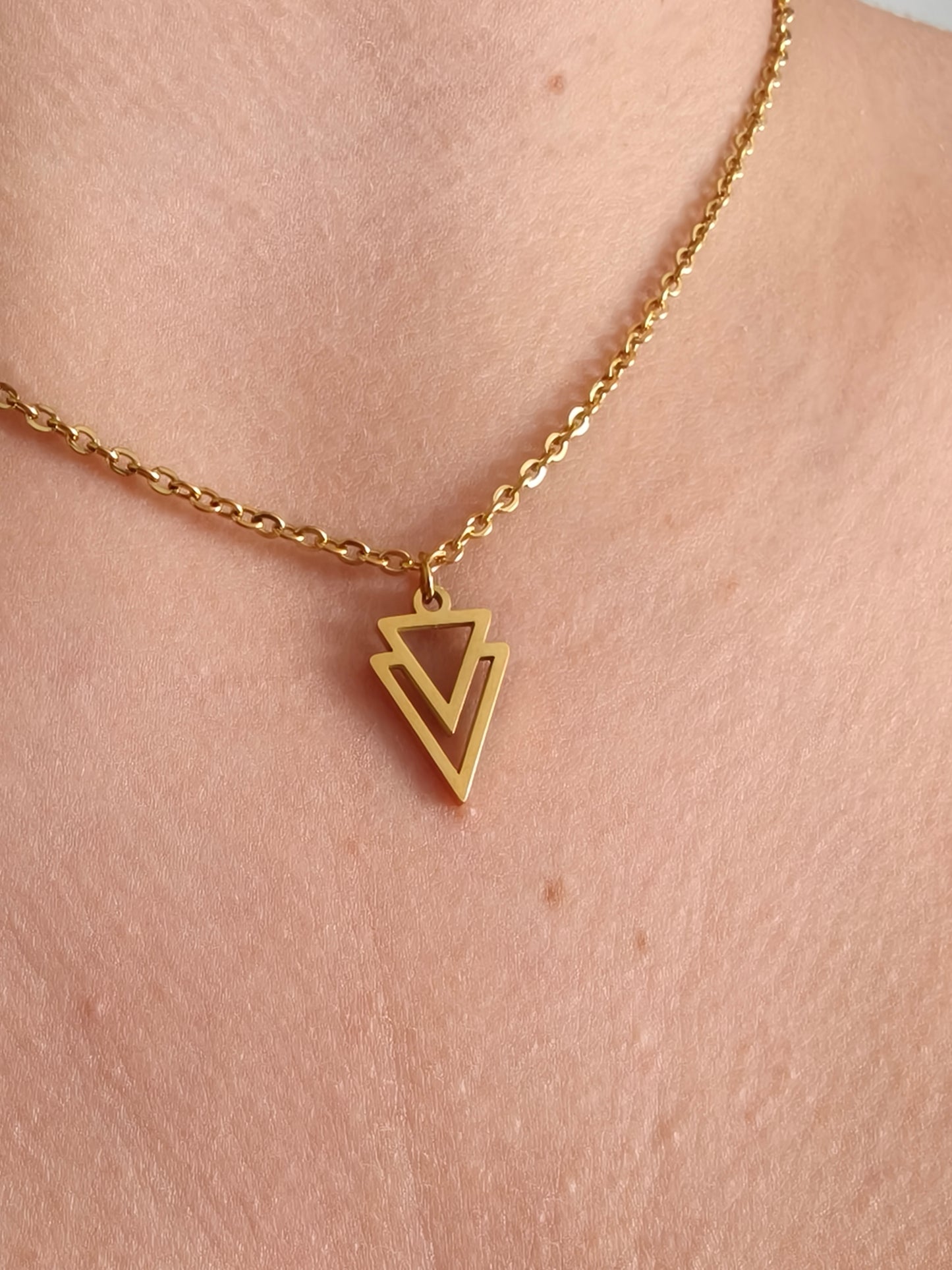 Double Hollow Triangle Pendant – minimal+me jewellery